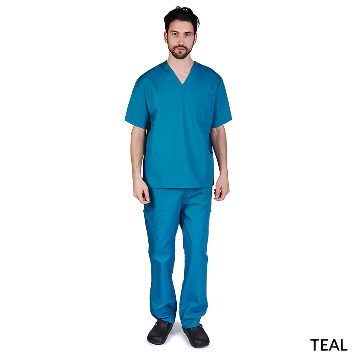 M&M SCRUBS Solid Men Scrub Set, Men Medical Uniforms 201- (TEAL ...