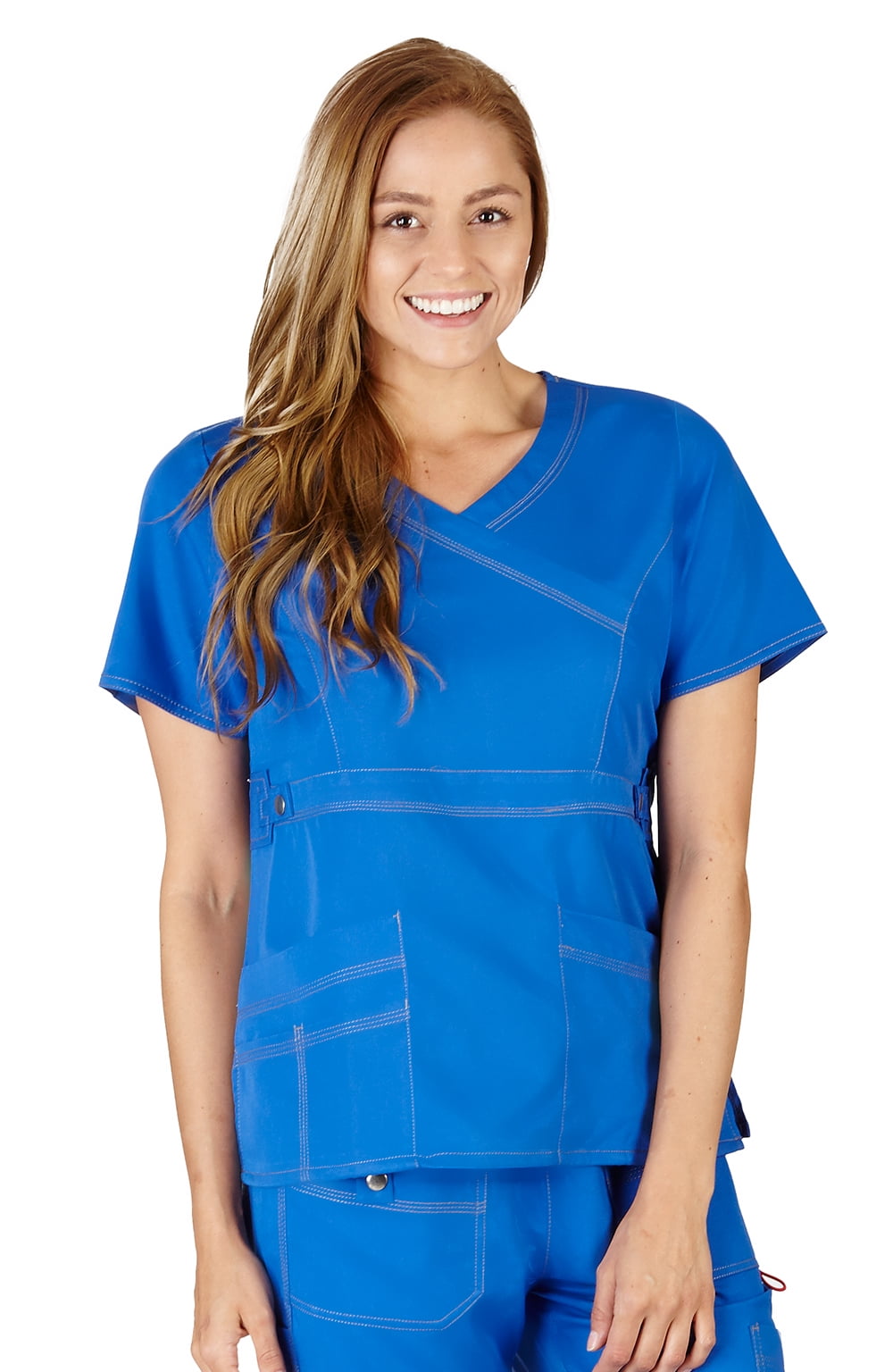 M&M SCRUBS Stretch Junior Mock Wrap Medical Scrub set 8118 9120 ...
