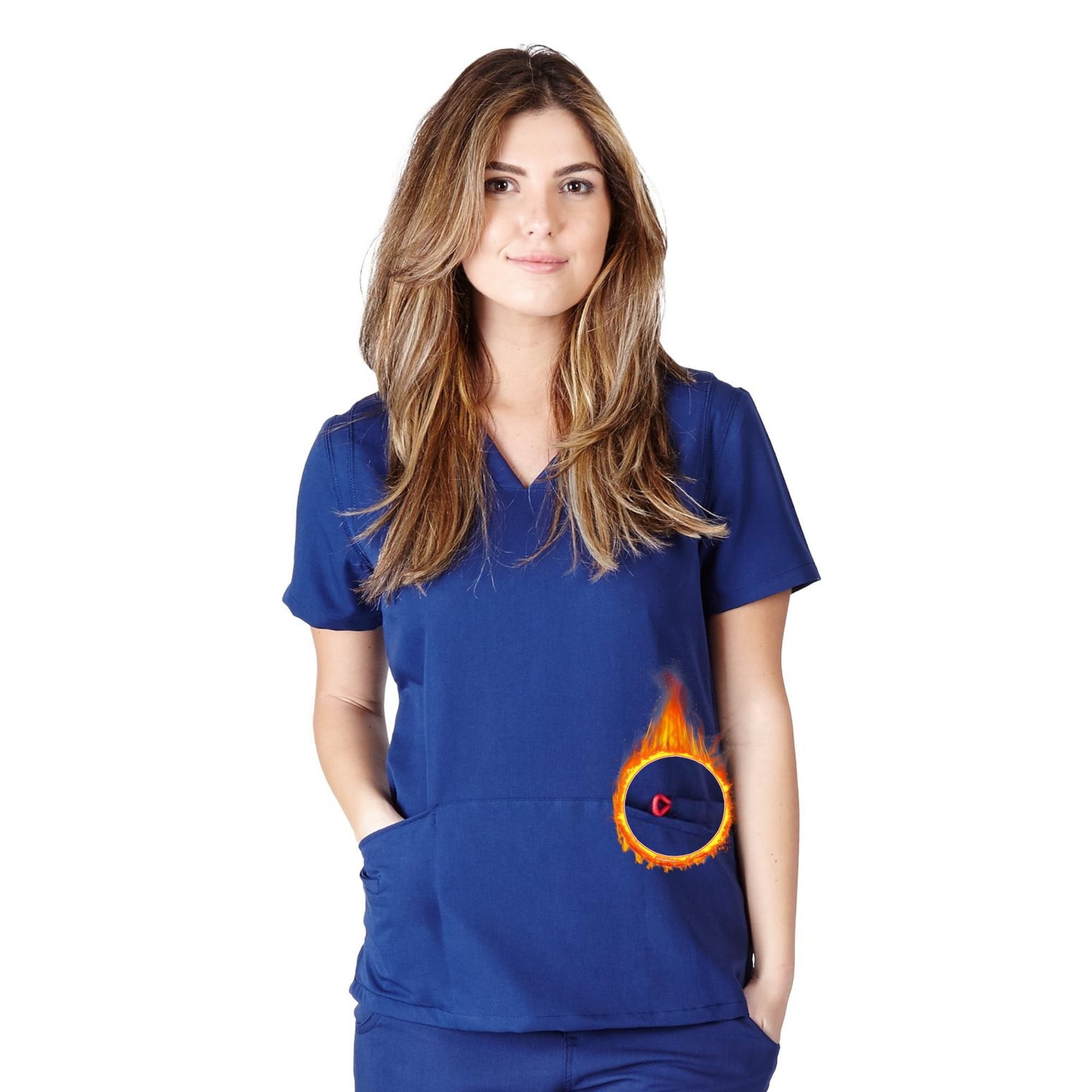 M&M SCRUBS Stretch Junior Mock Wrap Medical Scrub set 8119 9120 ...