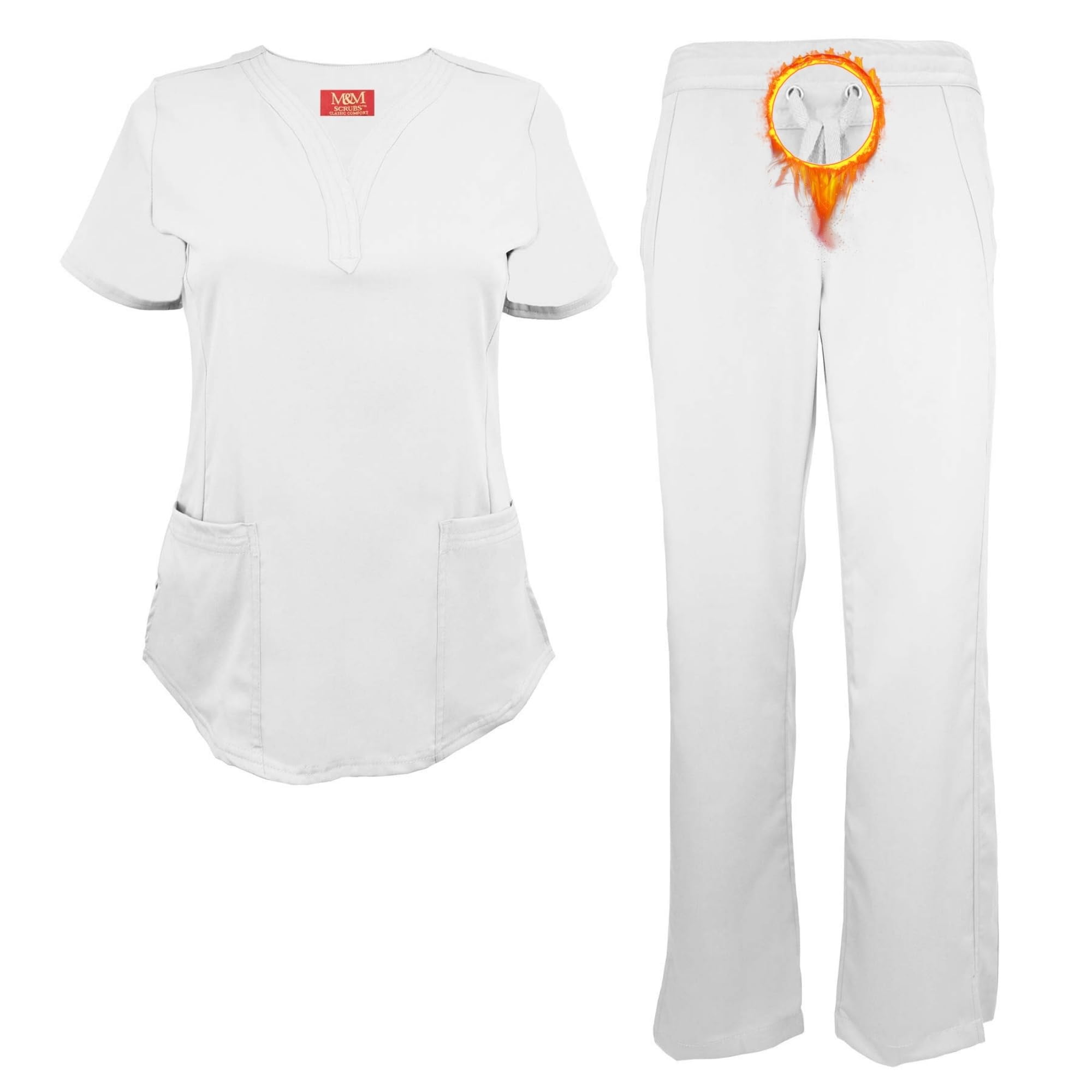 M&M SCRUBS Ultra Soft Stretch Junior fit scrub set 8117 9120 - Walmart.com