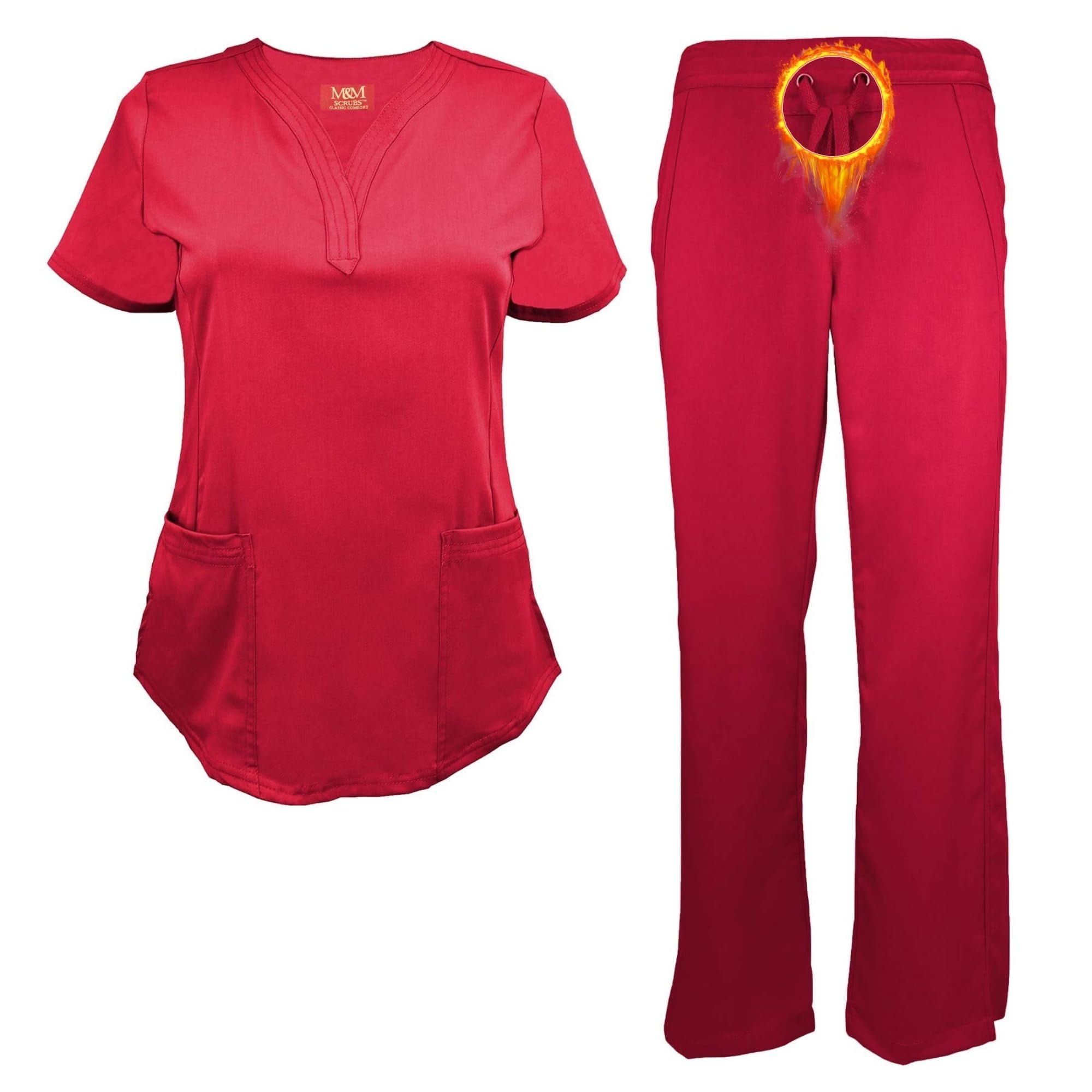 M&M SCRUBS Ultra Soft Stretch Junior fit scrub set 8117 9120 - Walmart.com