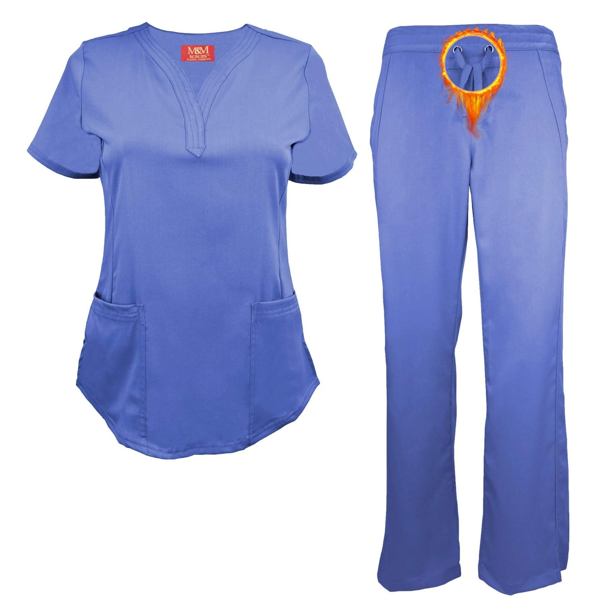 M&M SCRUBS Ultra Soft Stretch Junior fit scrub set 8117 9120 - Walmart.com