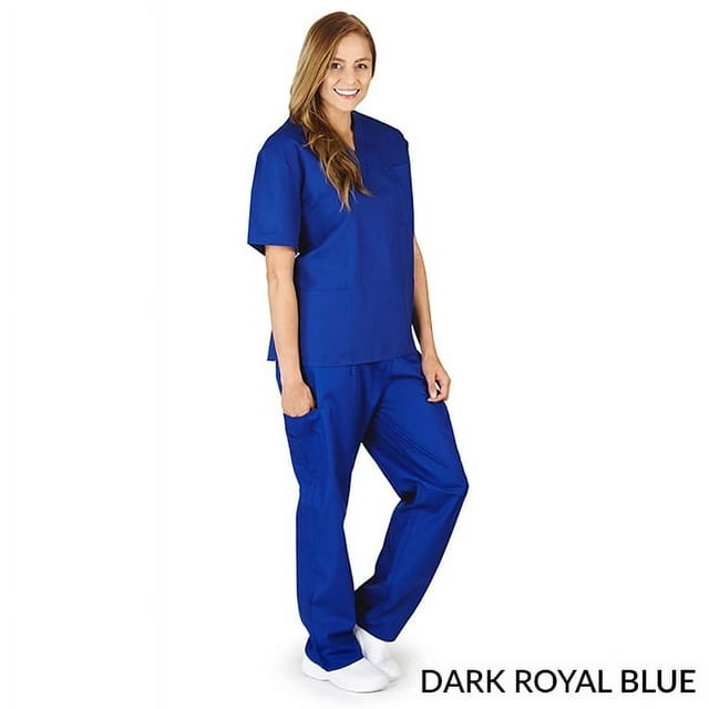 M&M SCRUBS Unisex Solid Scrub Set, Women Medical Uniforms 102 - Walmart.com