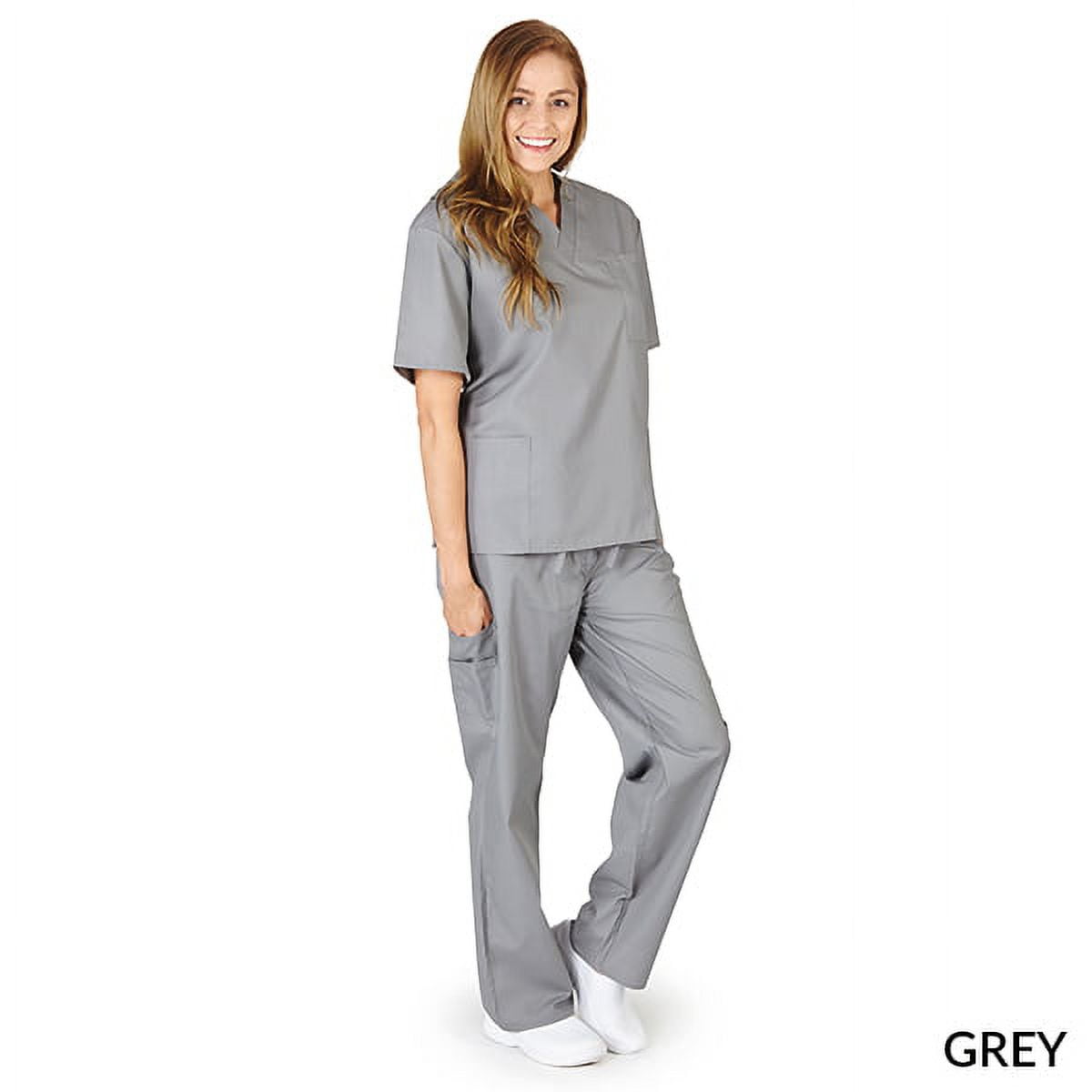 M&M SCRUBS Unisex Solid Scrub Set, Women Medical Uniforms 102 - Walmart.com