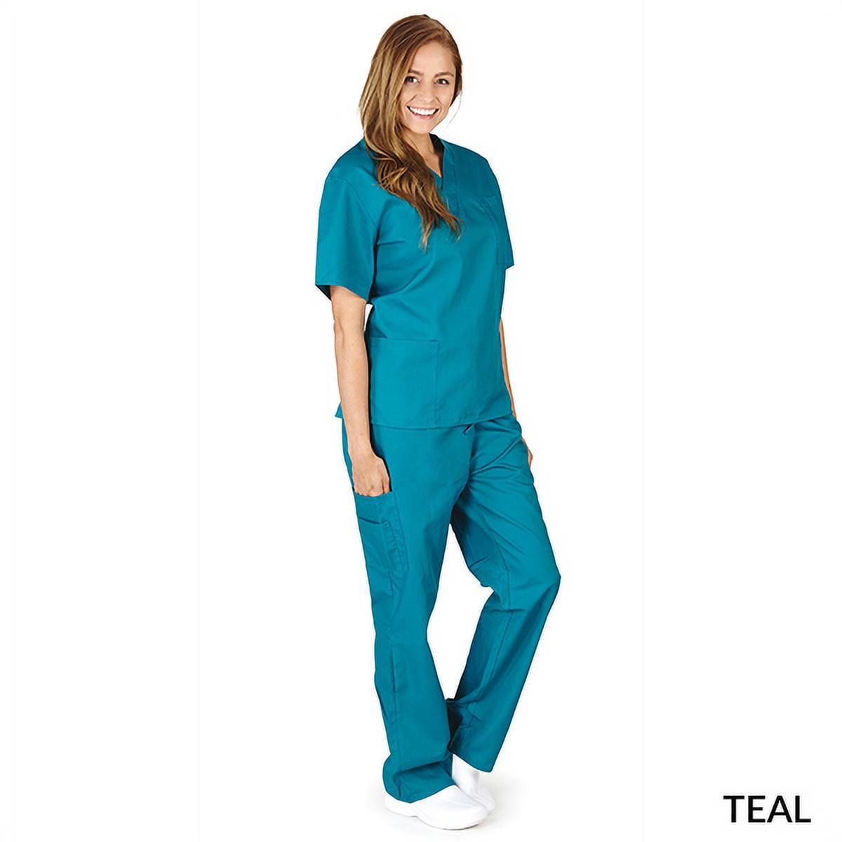M&M SCRUBS Unisex Solid Scrub Set, Women Medical Uniforms 102 - Walmart.com