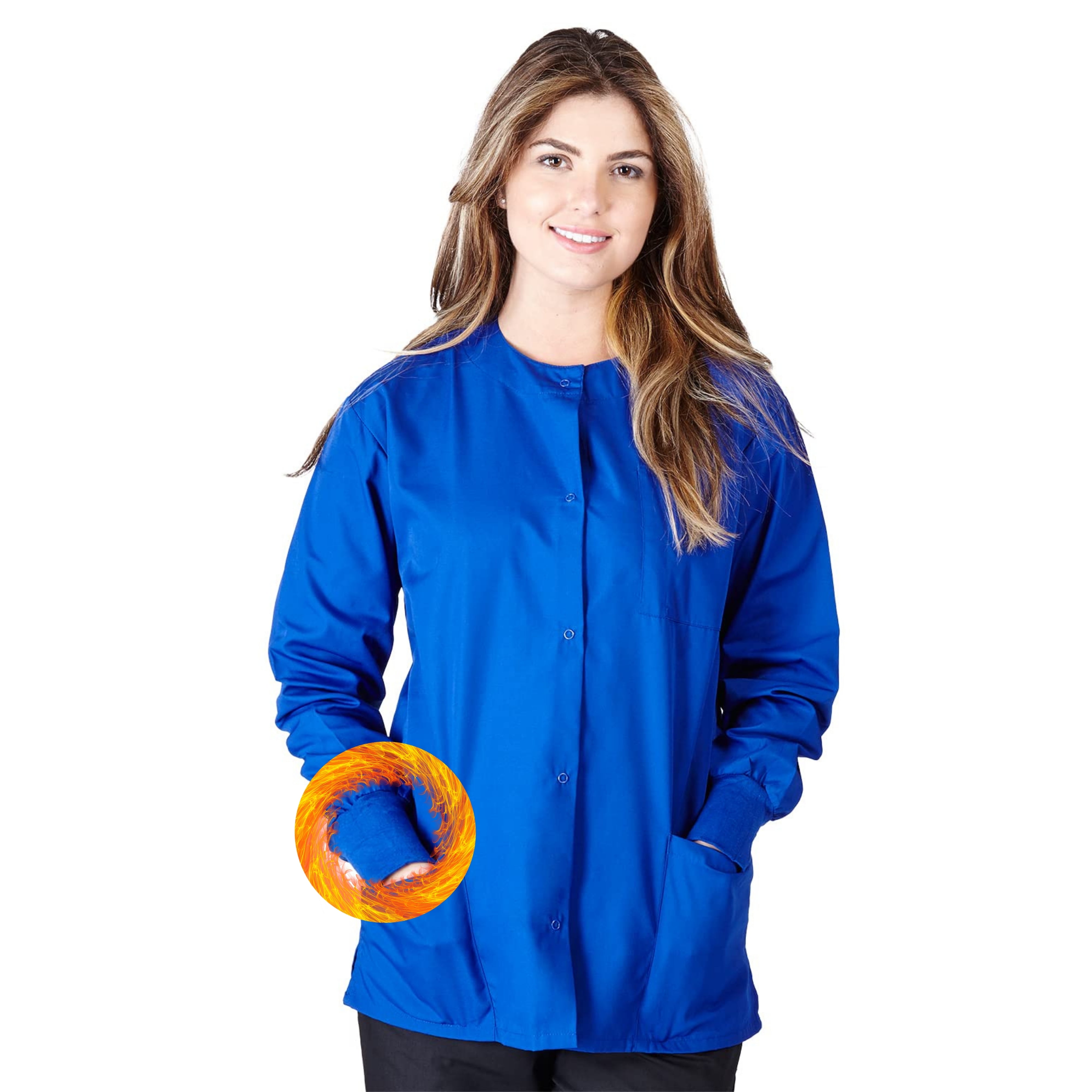 M&M SCRUBS Women's Scrub Jacket Warm Up Lightweight Medical Scrub ...