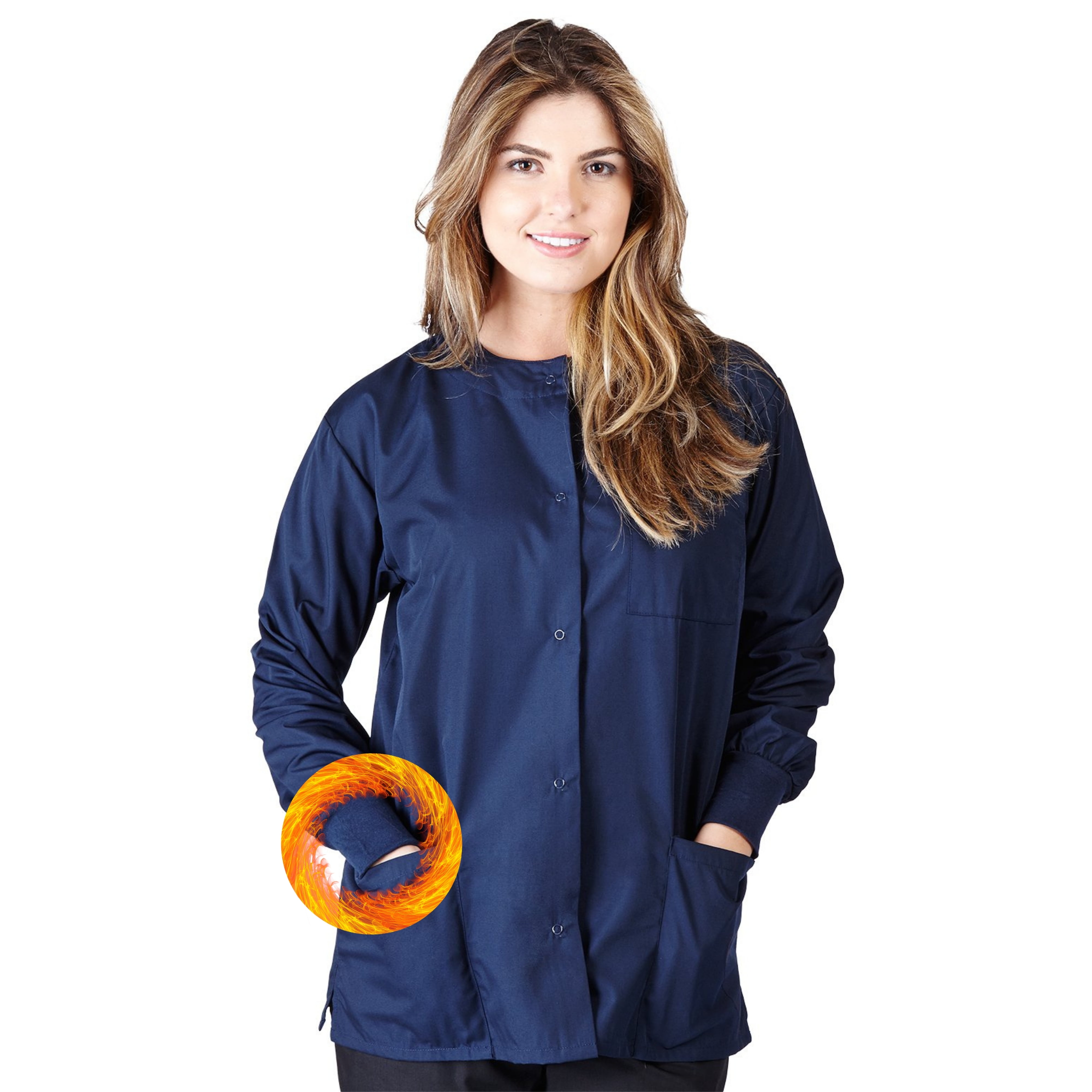 M&M SCRUBS Women's Scrub Jacket Warm Up Lightweight Medical Scrub ...