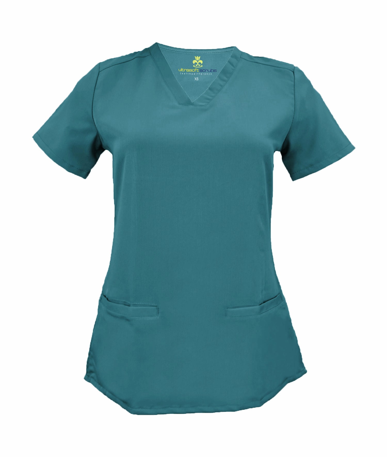 M&M SCRUBS Women's Ultra Soft Stretch Drop-Neck 2 Pocket Scrub Top 8117 ...