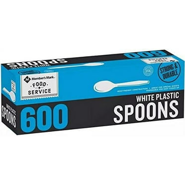 PLASTICPRO Heavy Duty Plastic Soup Spoons Disposable Silverware, 1000 ...