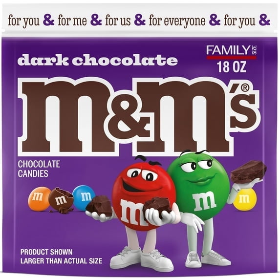 M&M's 50% Cacao Dark Chocolate Candy - 18 oz Bag - Walmart.com