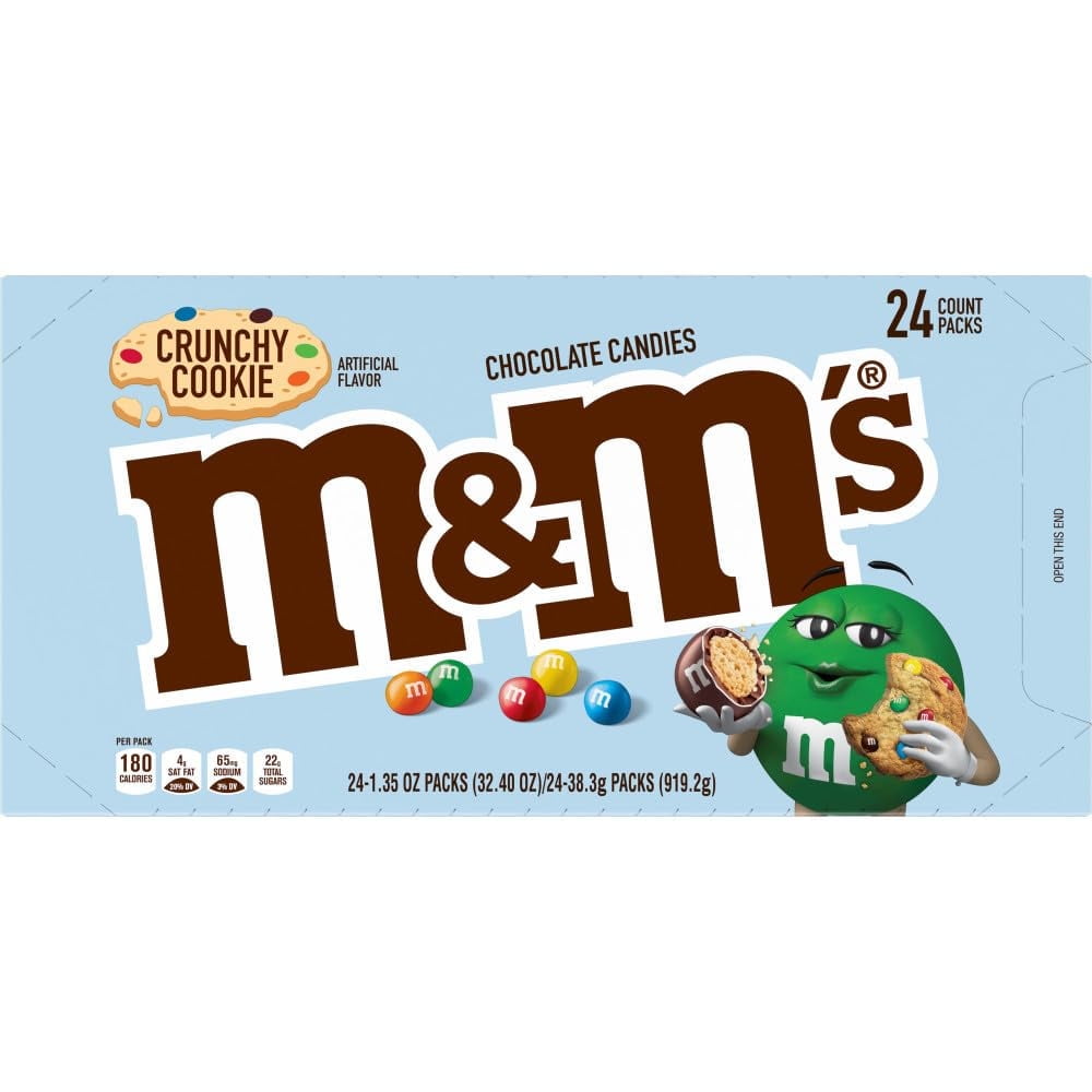 M&M s Crunchy Cookie Milk Chocolate Candy 2.83oz/24ct Share Size Carton ...
