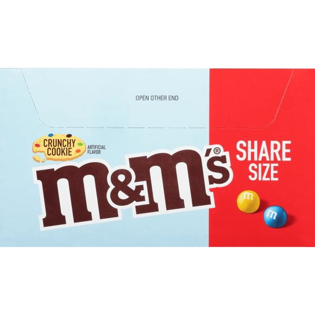 M&M?s Crunchy Cookie Milk Chocolate Candy, 2.83oz, 24ct Share Size ...
