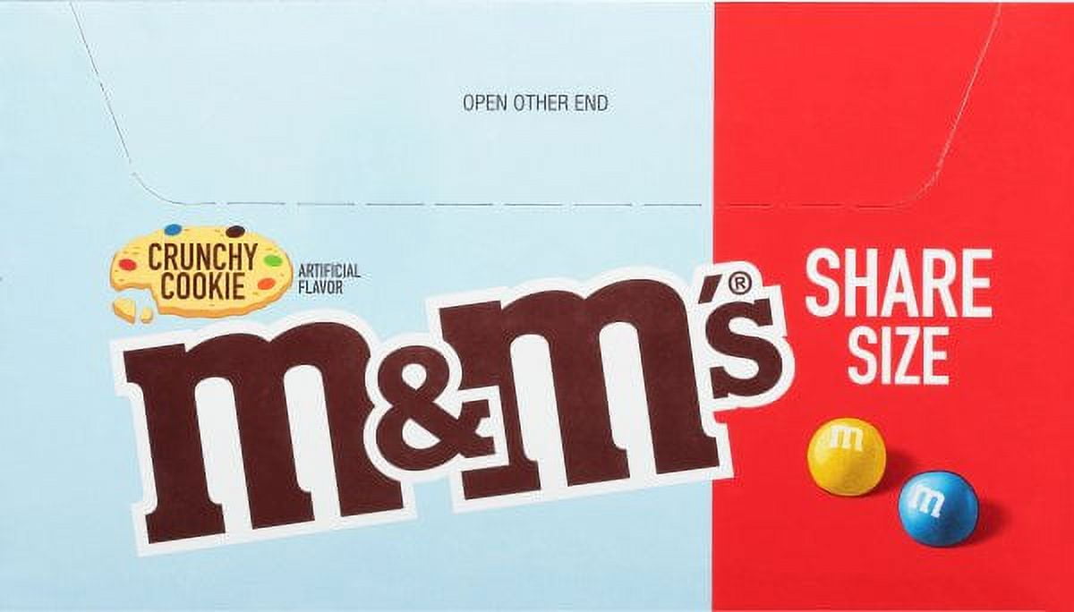 M&M?s Crunchy Cookie Milk Chocolate Candy, 2.83oz, 24ct Share Size ...