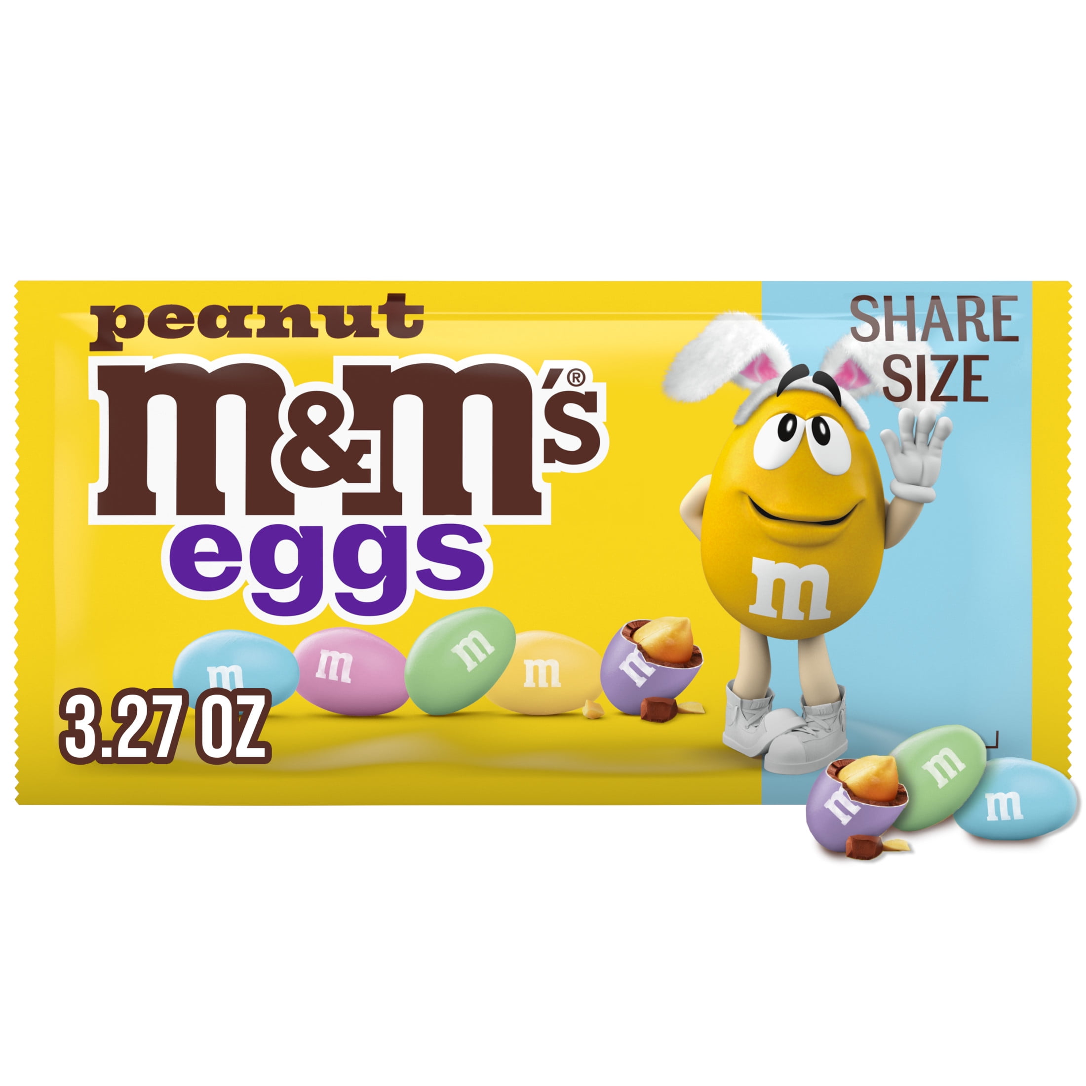 M&M's Peanut Milk Chocolate Pastel Blend Easter Candy, Sharing Size - 3 ...