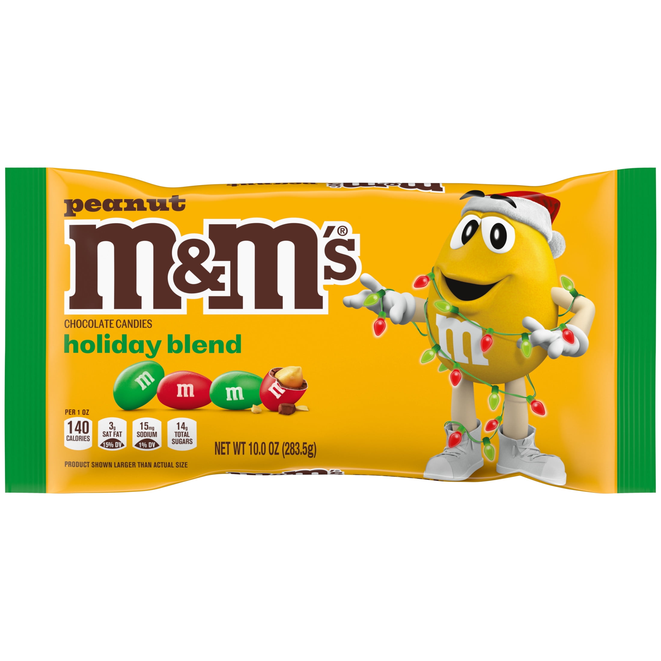 M&M's Peanut Milk Chocolate Christmas Candy - 10 oz Bag - Walmart ...