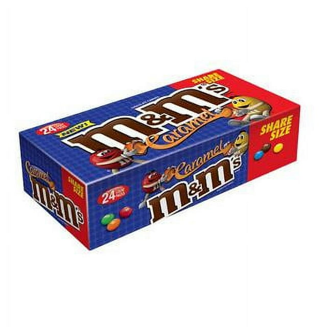M&M's King Size Caramel Chocolate Candy Box 24 Count - 2.83 oz ...