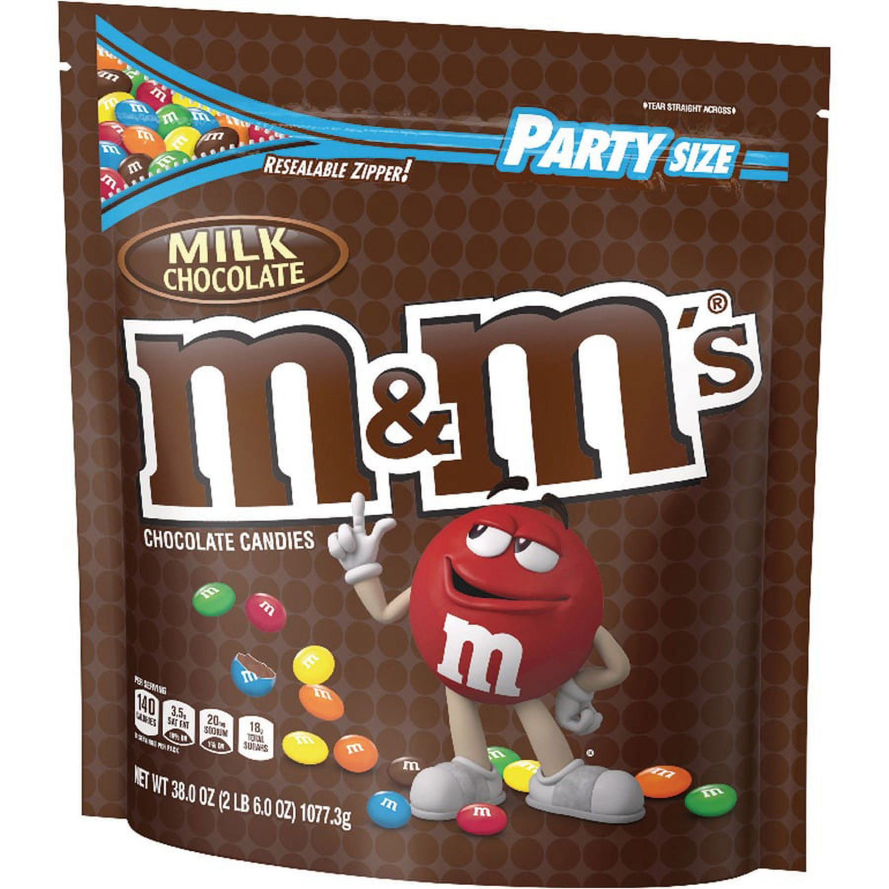 M&M's Milk Chocolate Candies - Milk Chocolate - 2.37 lb - 1 / Bag ...
