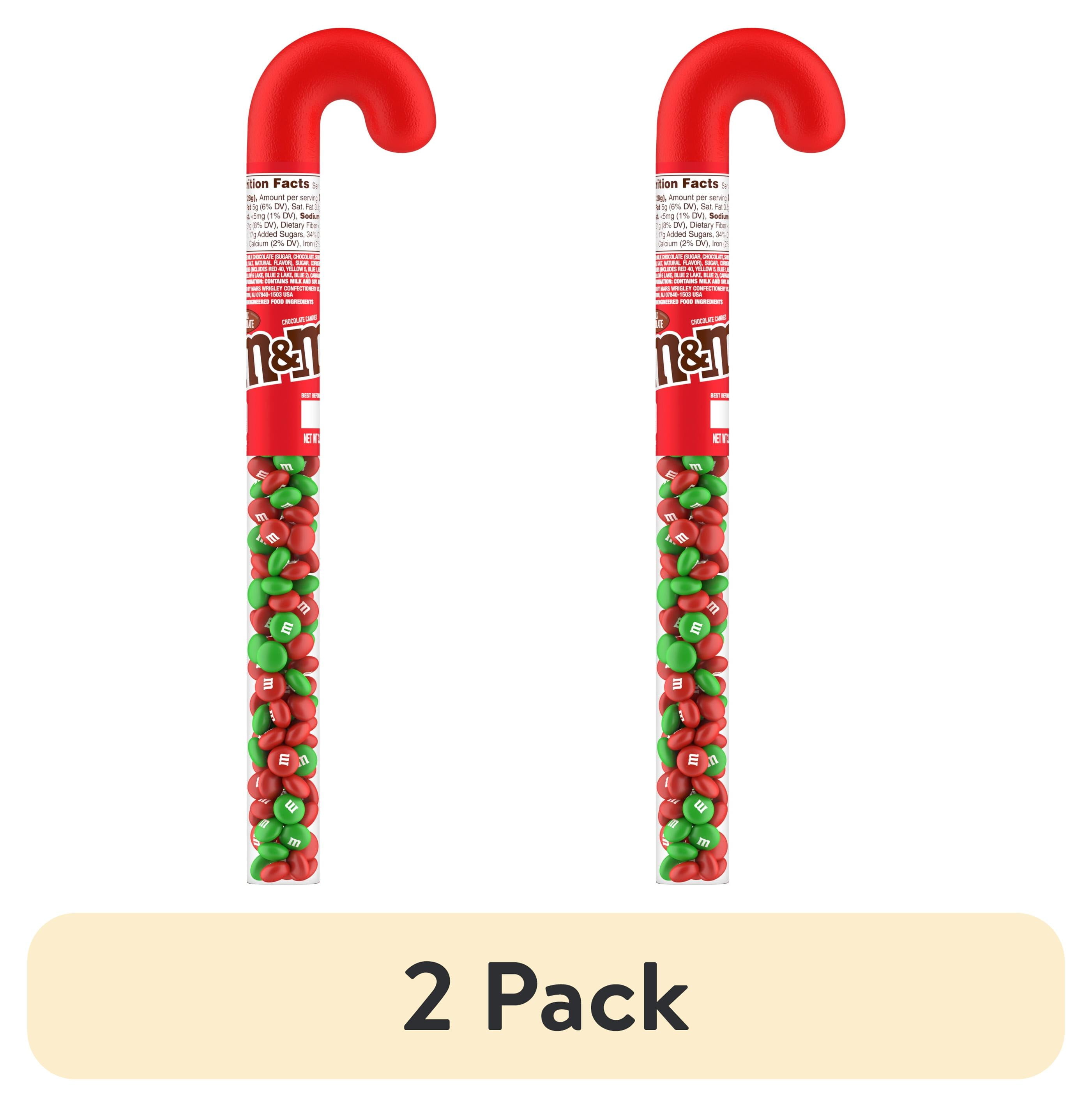 (2 pack) M&M's Milk Chocolate Christmas Candy Cane Stocking Stuffer - 3 ...