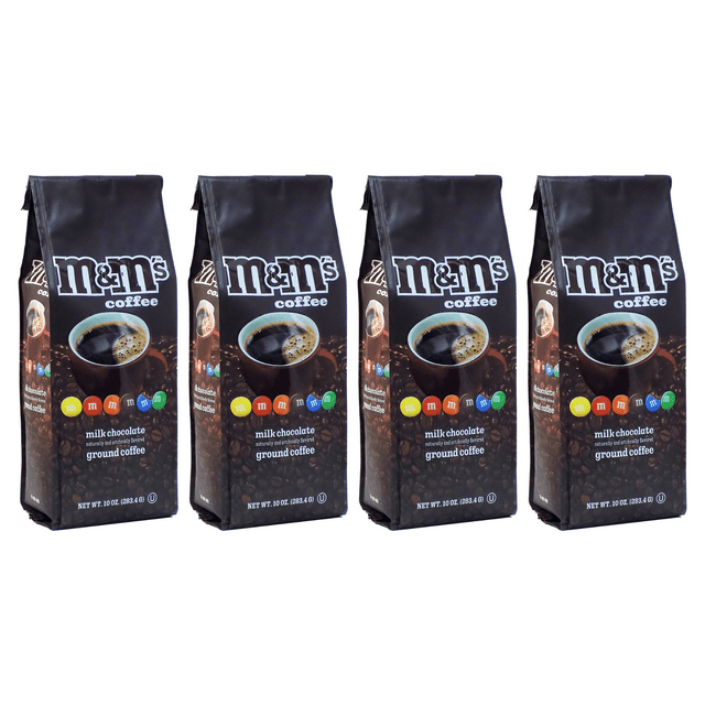 M&M's Milk Chocolate Flavored Ground Coffee, 10 oz bag, 4-pack ...