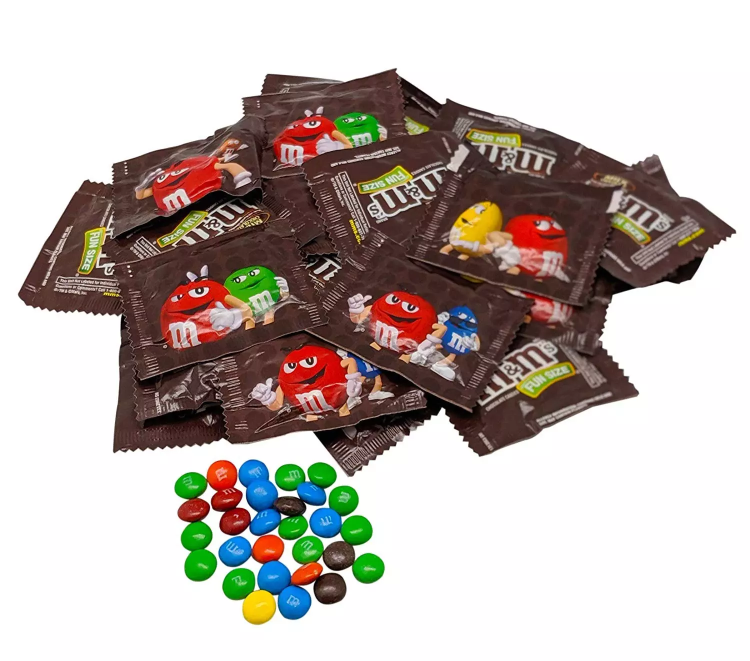 M&M's Milk Chocolate Fun Size Packets, Individually Wrapped Bulk Bag (2 ...
