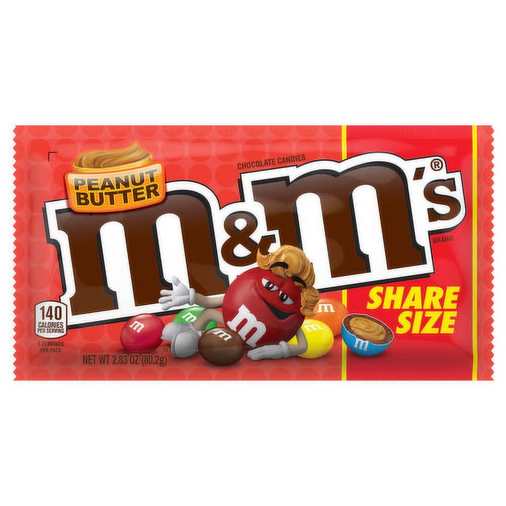 M&M's Peanut Butter King Size 2.83 oz - Walmart.com