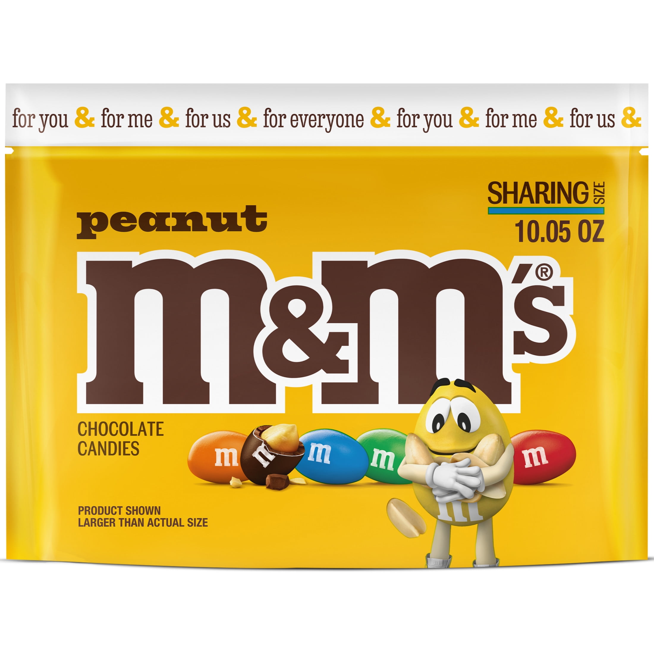 M&M's Peanut Milk Chocolate Candy Sharing Size - 10.05 oz Bag - Walmart.com