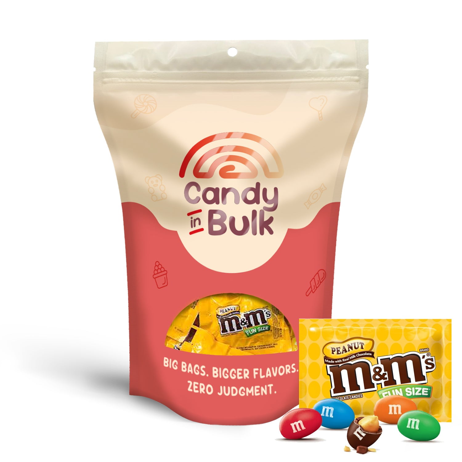 M&M's Peanuts Fun Size Pack - 1 lb - Walmart.com
