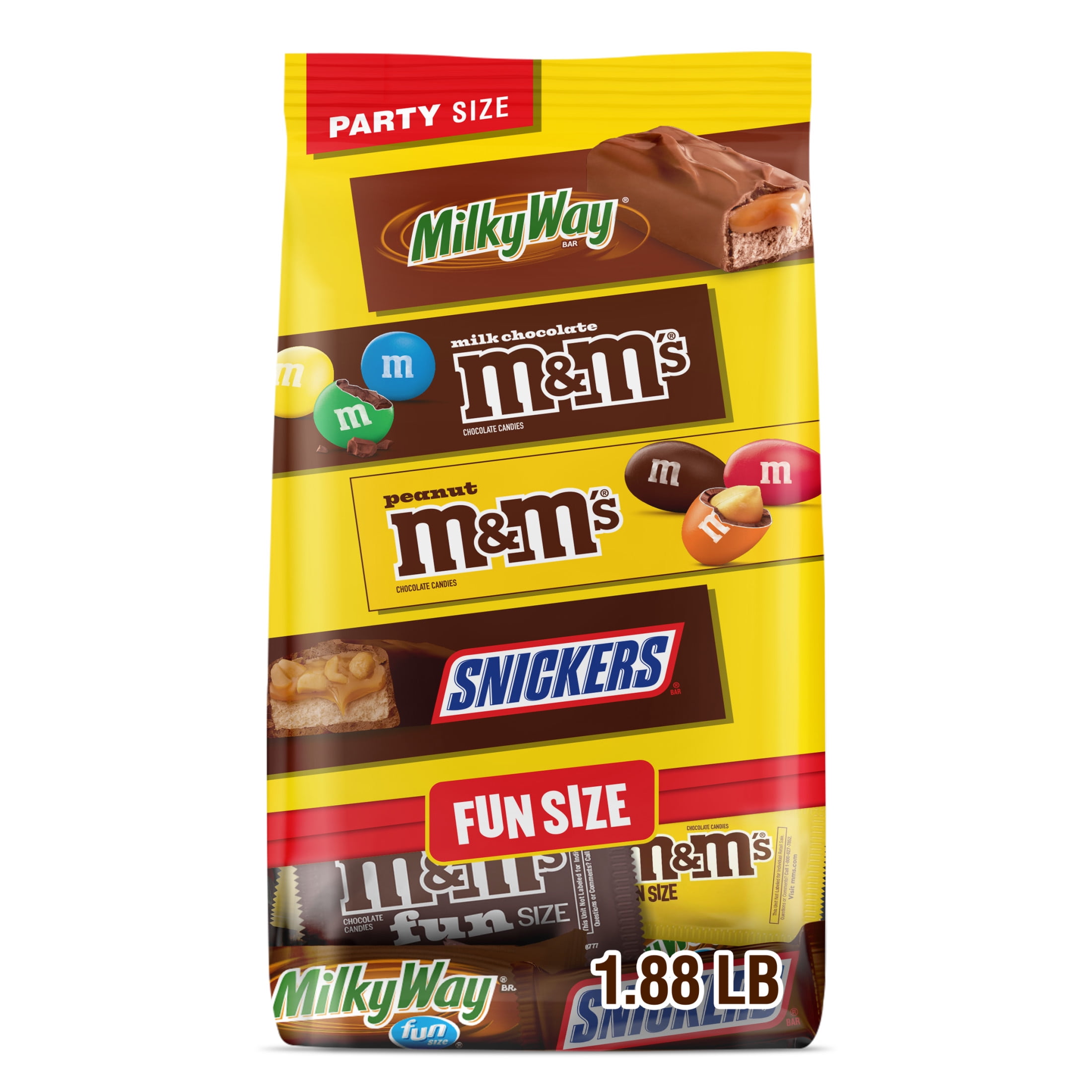M&M's, Snickers & Milky Way Fun Size Chocolate Candy Variety Pack ...