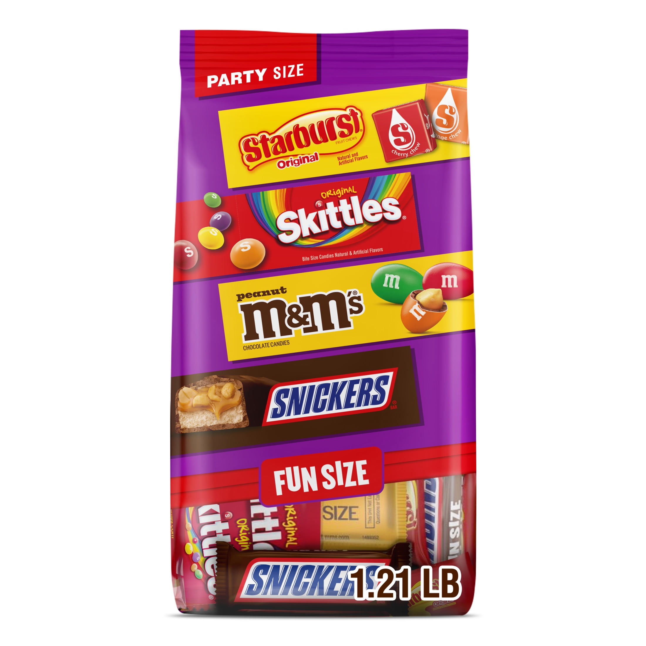 M&M's, Snickers, Skittles & Starburst Fun Size Candy, Party Size - 19. ...