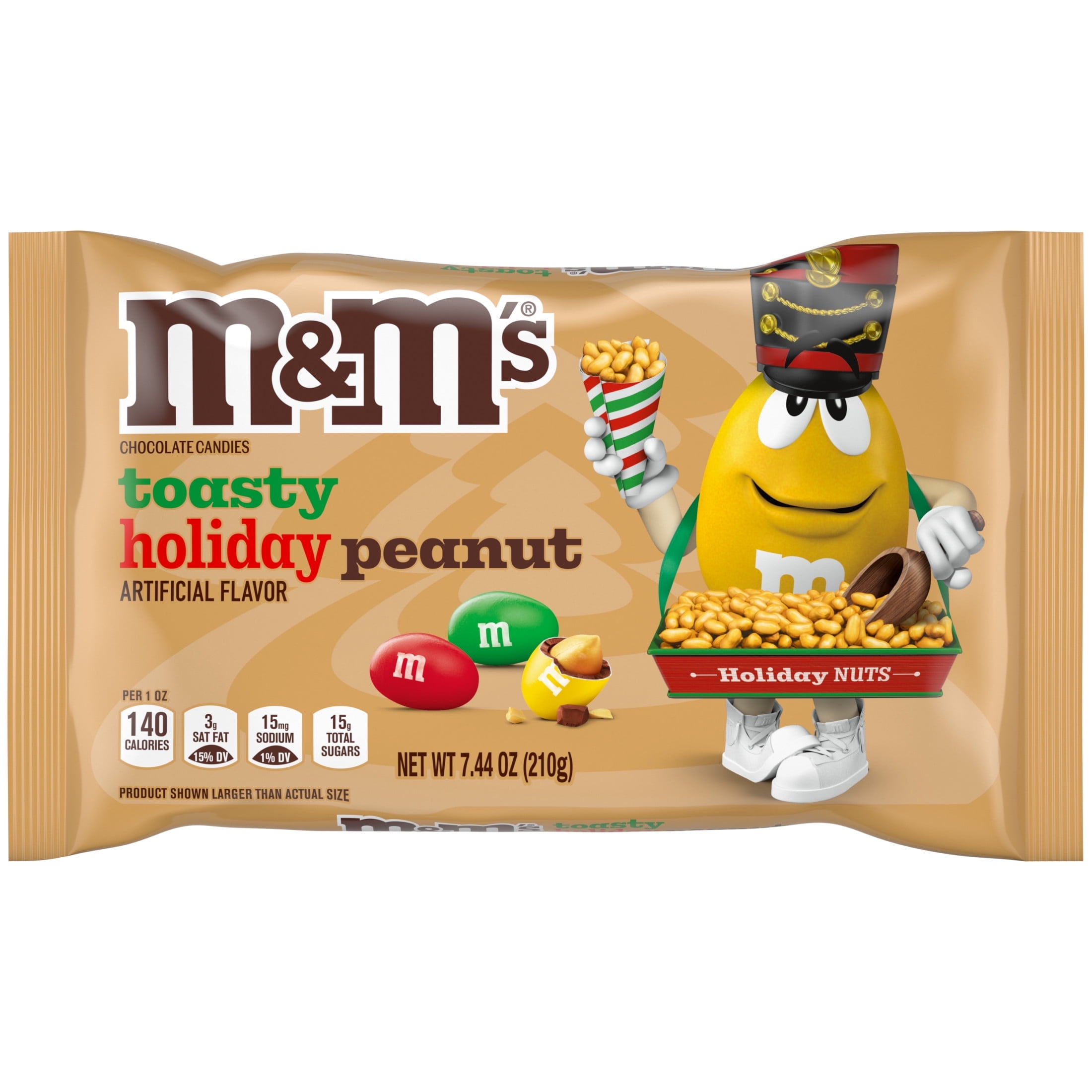 M&M's Toasty Holiday 7.44 oz Peanut Chocolate Christmas Candy - Bag ...