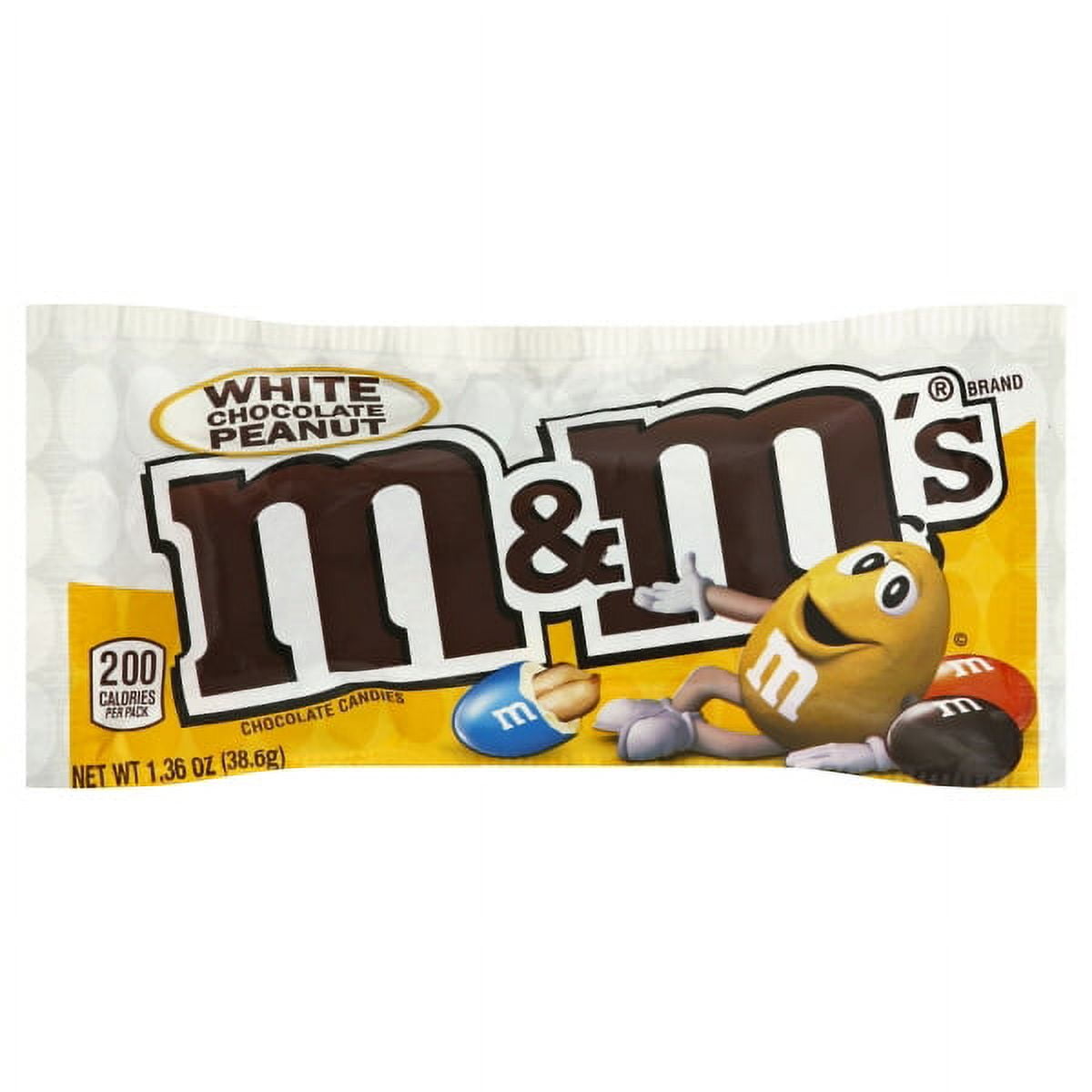 M&M's White Chocolate Peanut Chocolate Candies - 1.36-oz. Bag - Walmart.com