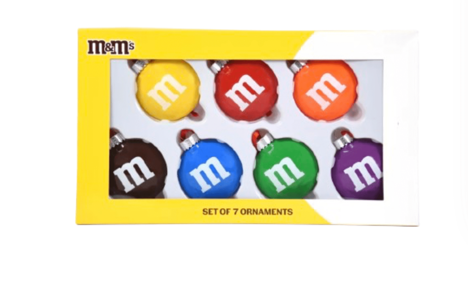 M&M's World Lentil Logo 7 Pack Christmas Ornament Set New with Box ...