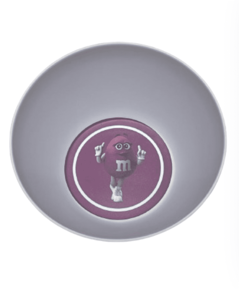 M&M's World Purple Character Silhouette Melamine Satin Finish Bowl New ...