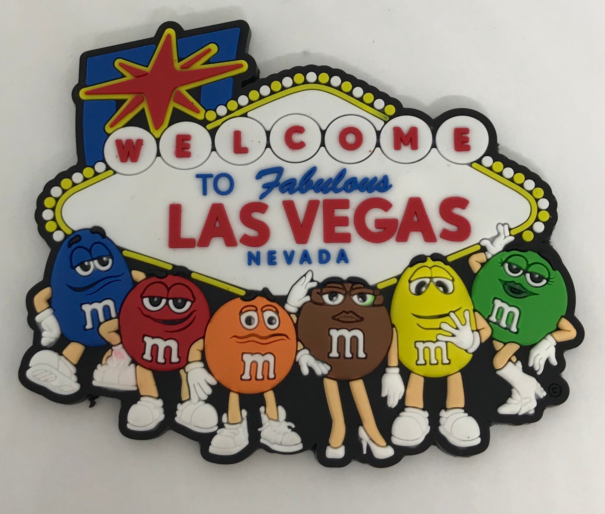 M&M's World Welcome to Fabulous Las Vegas Sign PVC Selfie Magnet New ...