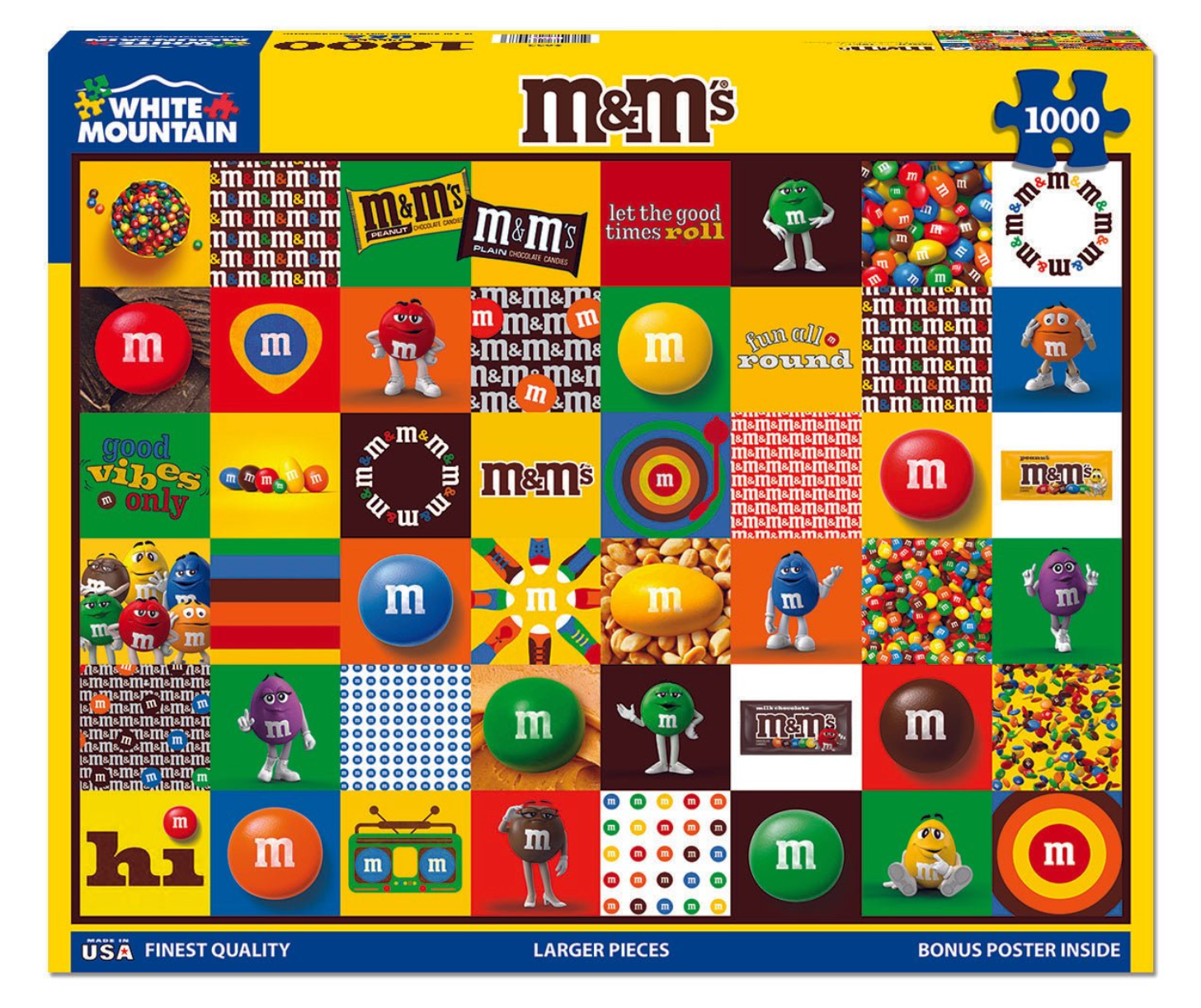 M&M's World White Mountain 1000pcs Jigsaw Puzzle + Bonus Poster New ...