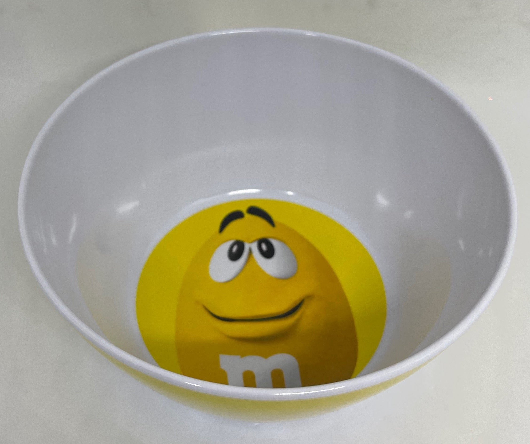 M&M's World Yellow Character Bowl, Big Face Design, Durable Melamine ...