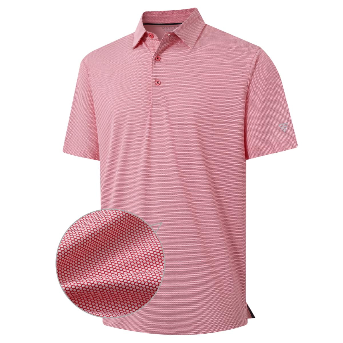 M MAELREG Golf Polo Shirts for Men Short Sleeve Quick Dry Fit Texture ...