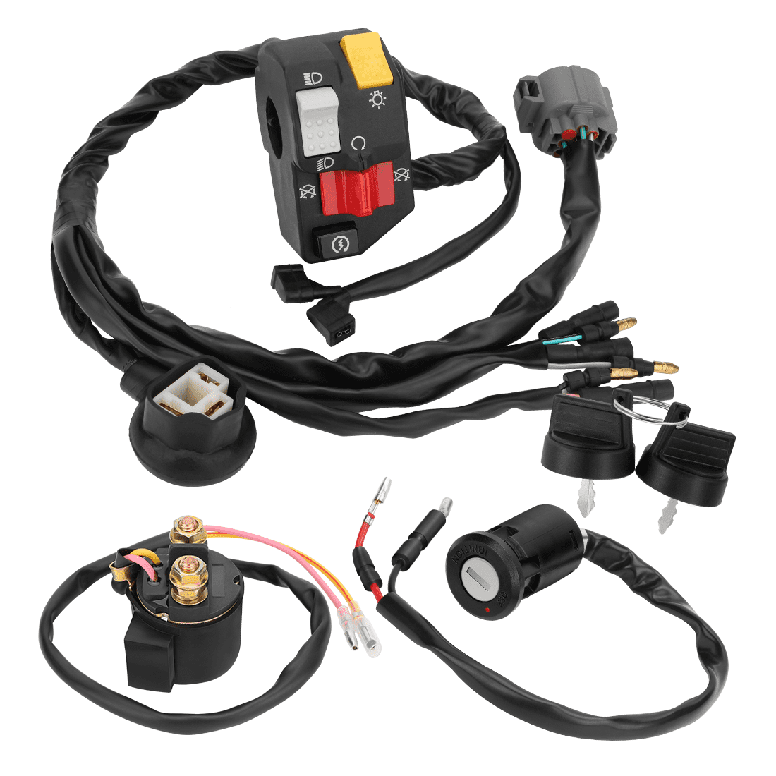 M MATI Handlebar Key Starter Relay Switch Kit for Honda TRX300EX 300EX ...