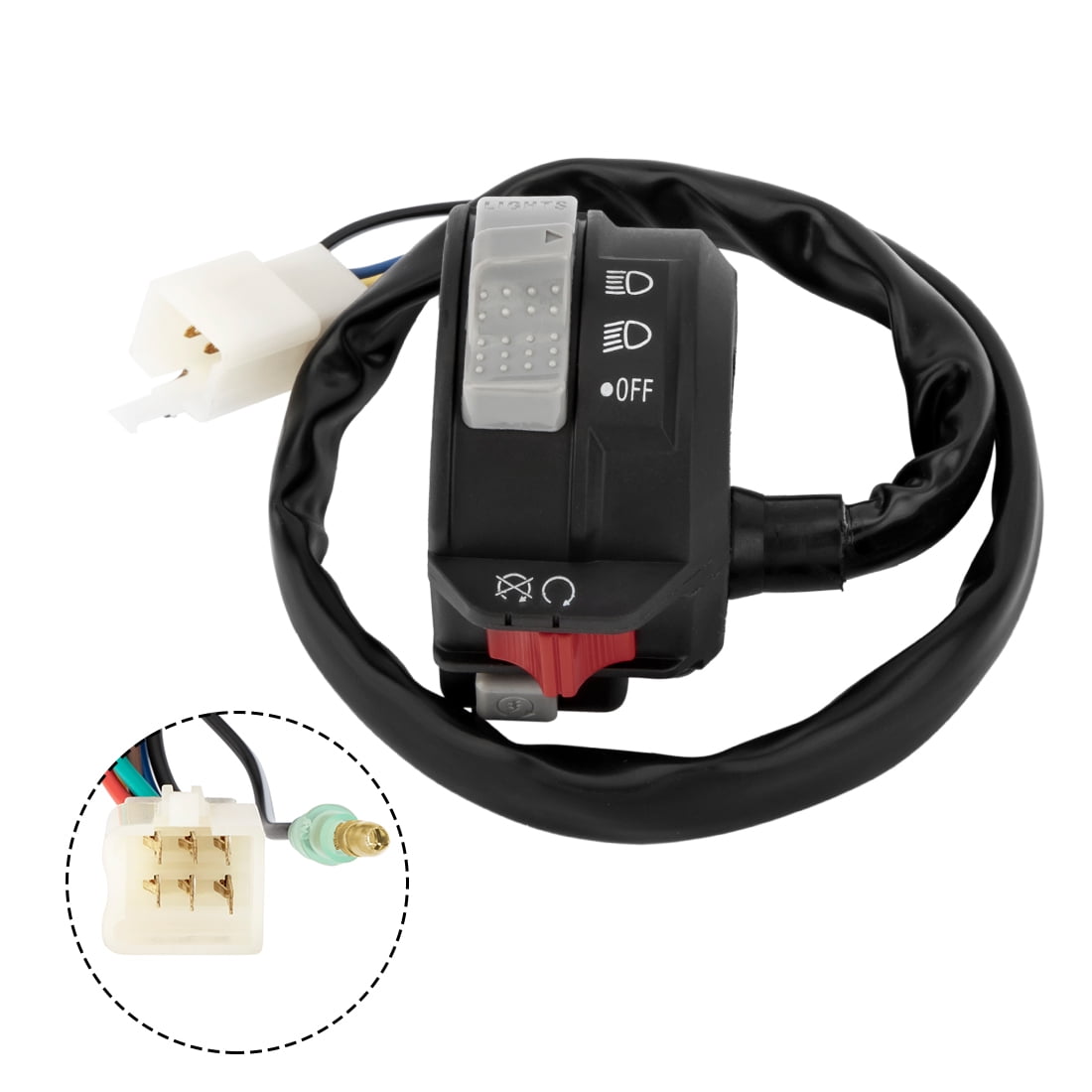 M MATI Left Handlebar Start Switch Headlight for Yamaha Warrior ...