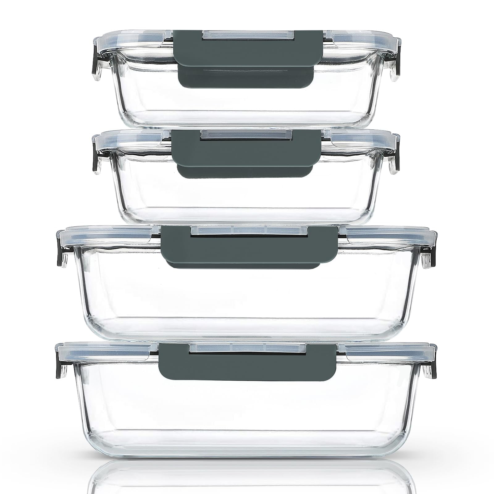 M MCIRCO [80 oz & 36 oz Extra Large Glass Food Storage/Baking ...