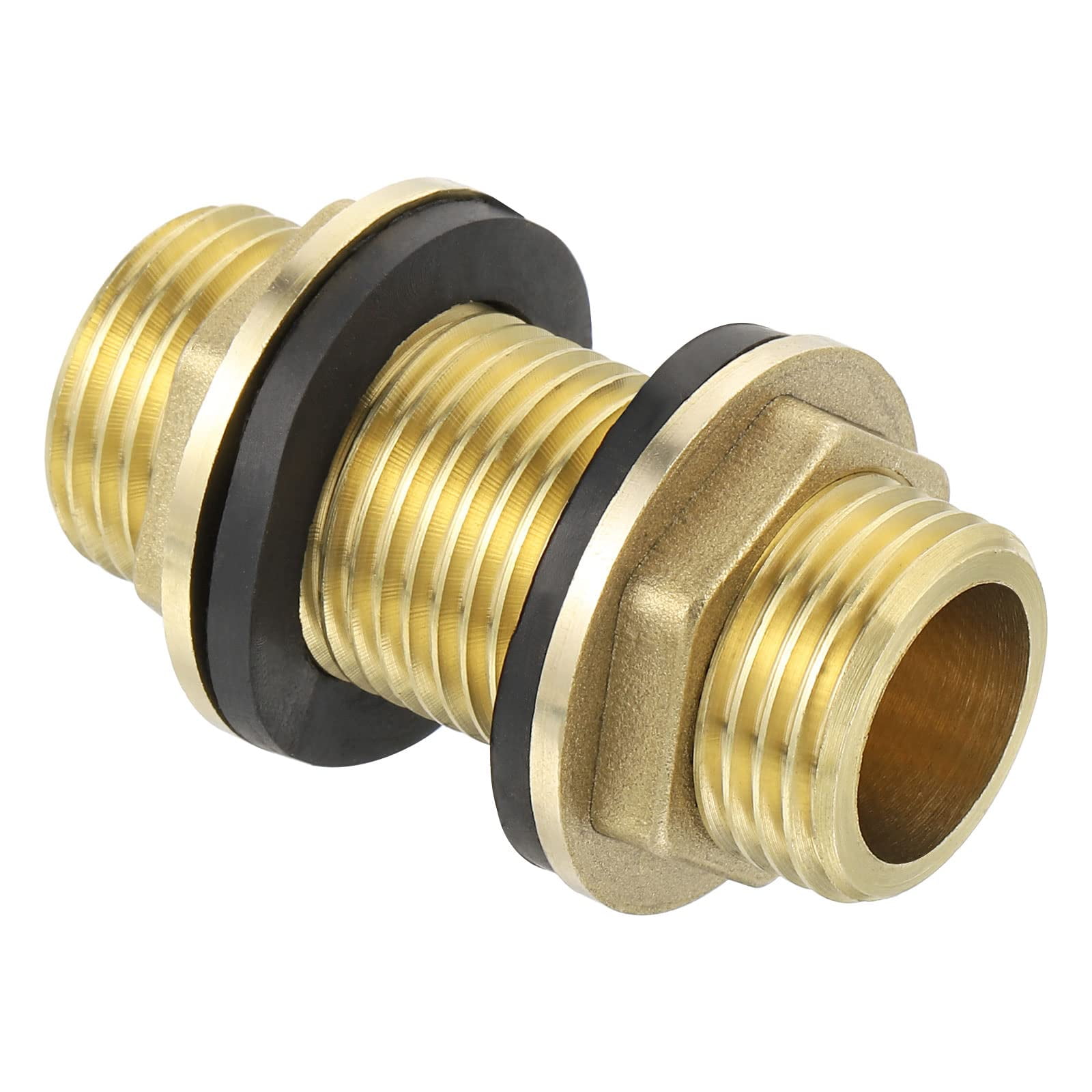 M METERXITY Bulkhead Fitting - Water Tank Connector, Brass Threaded ...