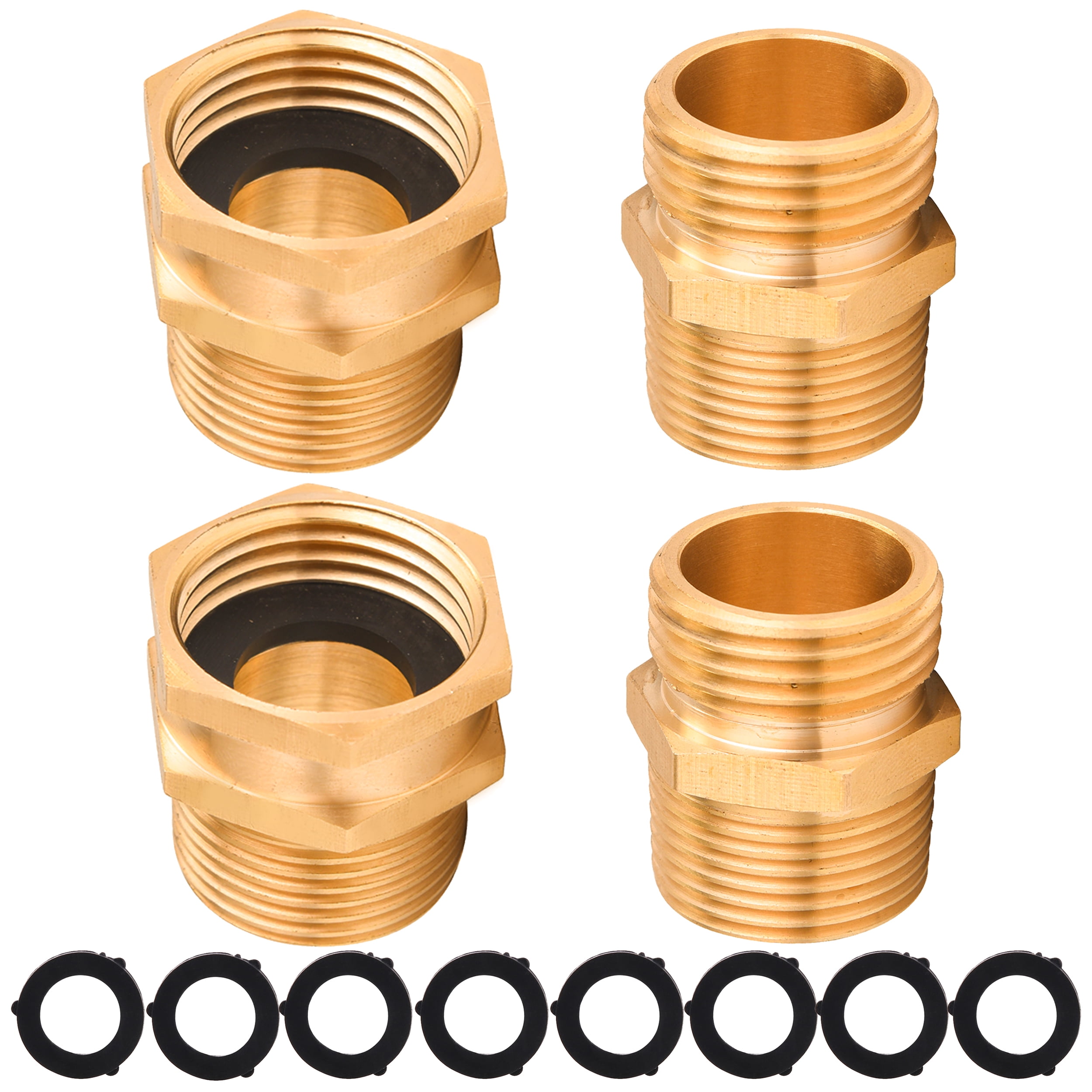 M MINGLE Garden Hose Adapter, 3/4 Inch GHT to 3/4 Inch NPT Brass ...
