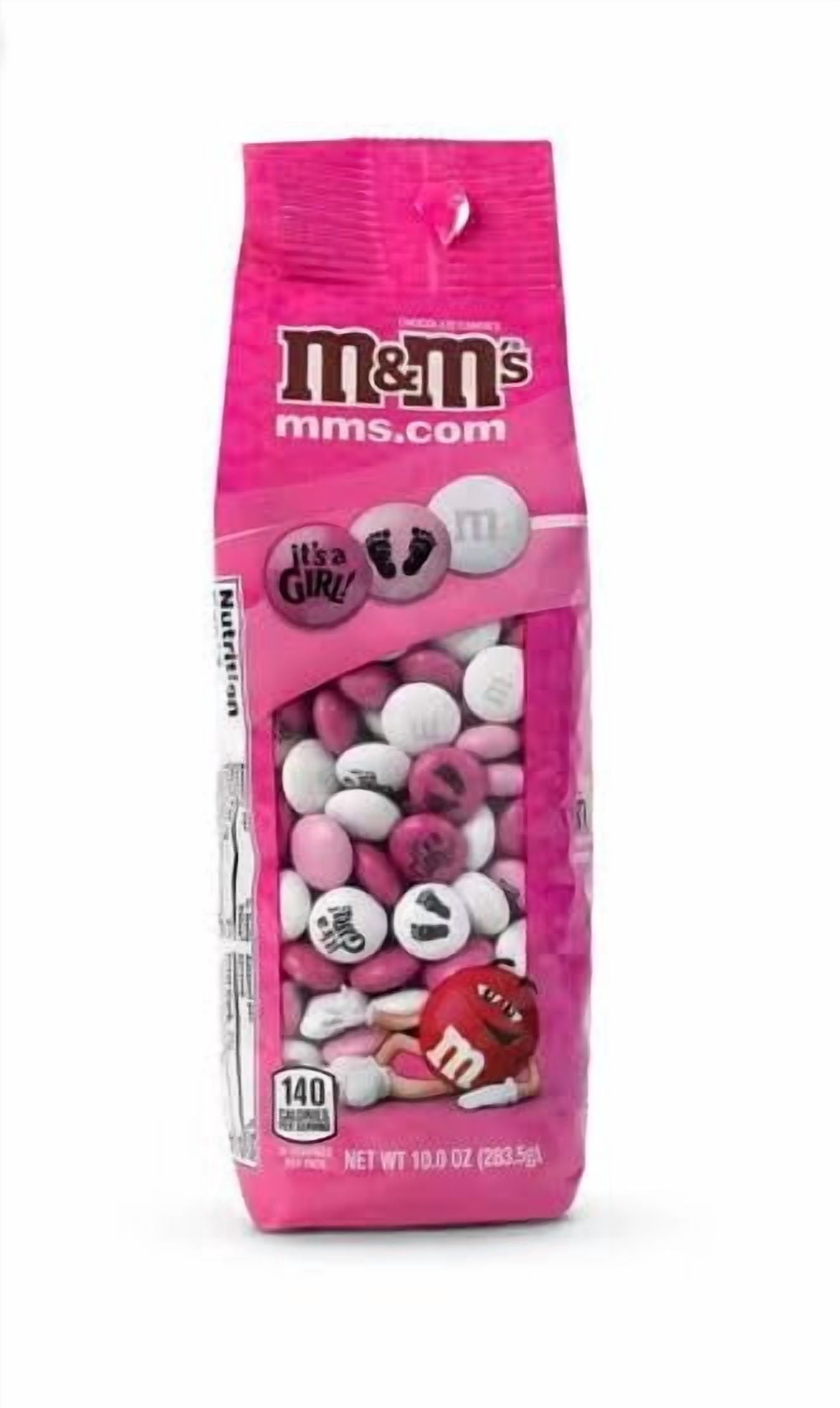 M&MSCandy It's A Girl KEF28 Milk Chocolate Candy - 10 oz Bag of White ...