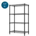 M MZG Heavy Duty 4 Tier Adjustable Metal Wire Shelves Storage Garage ...
