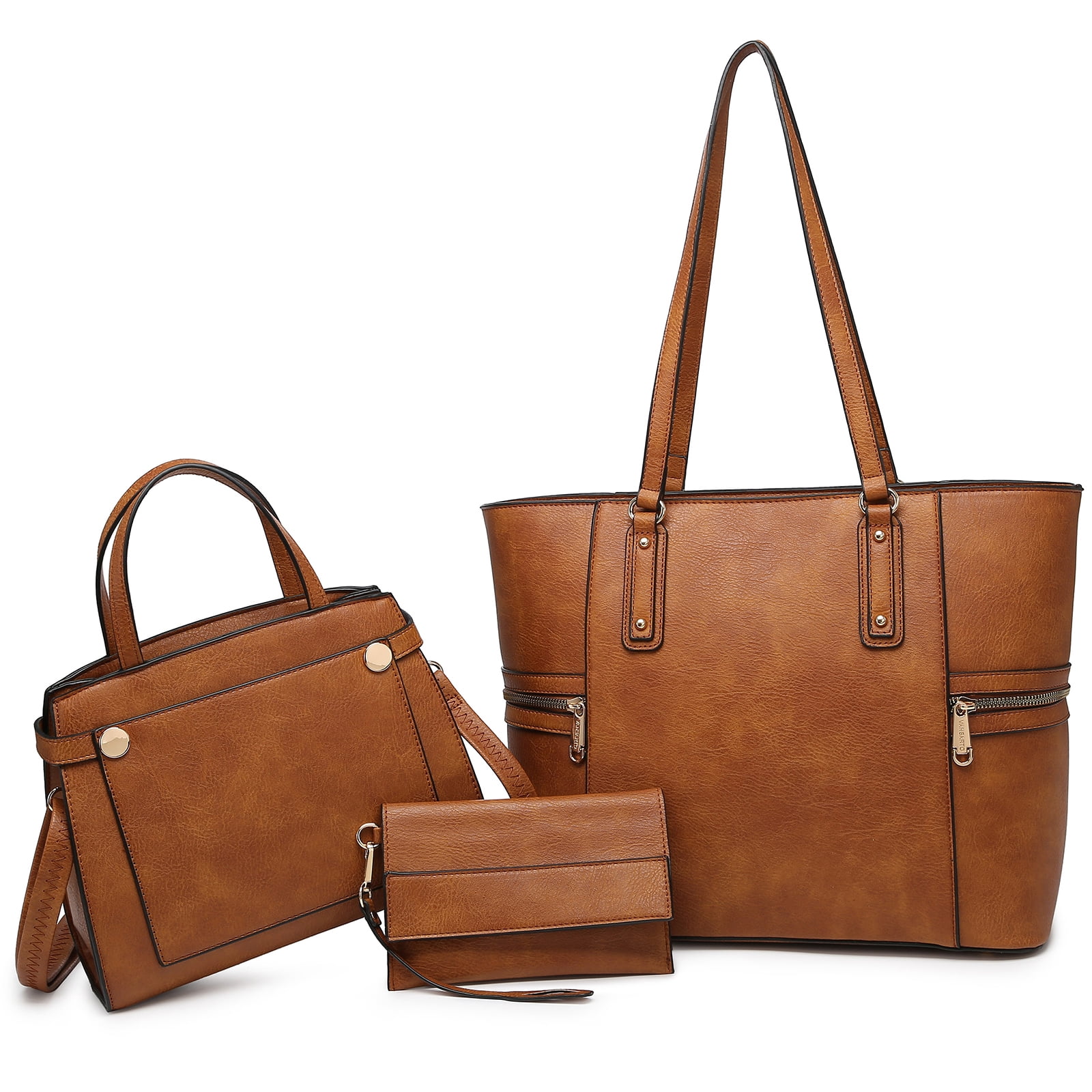 M Marco Medium Size Vegan Leather Women's Handbag 3pcs Set with Tote ...