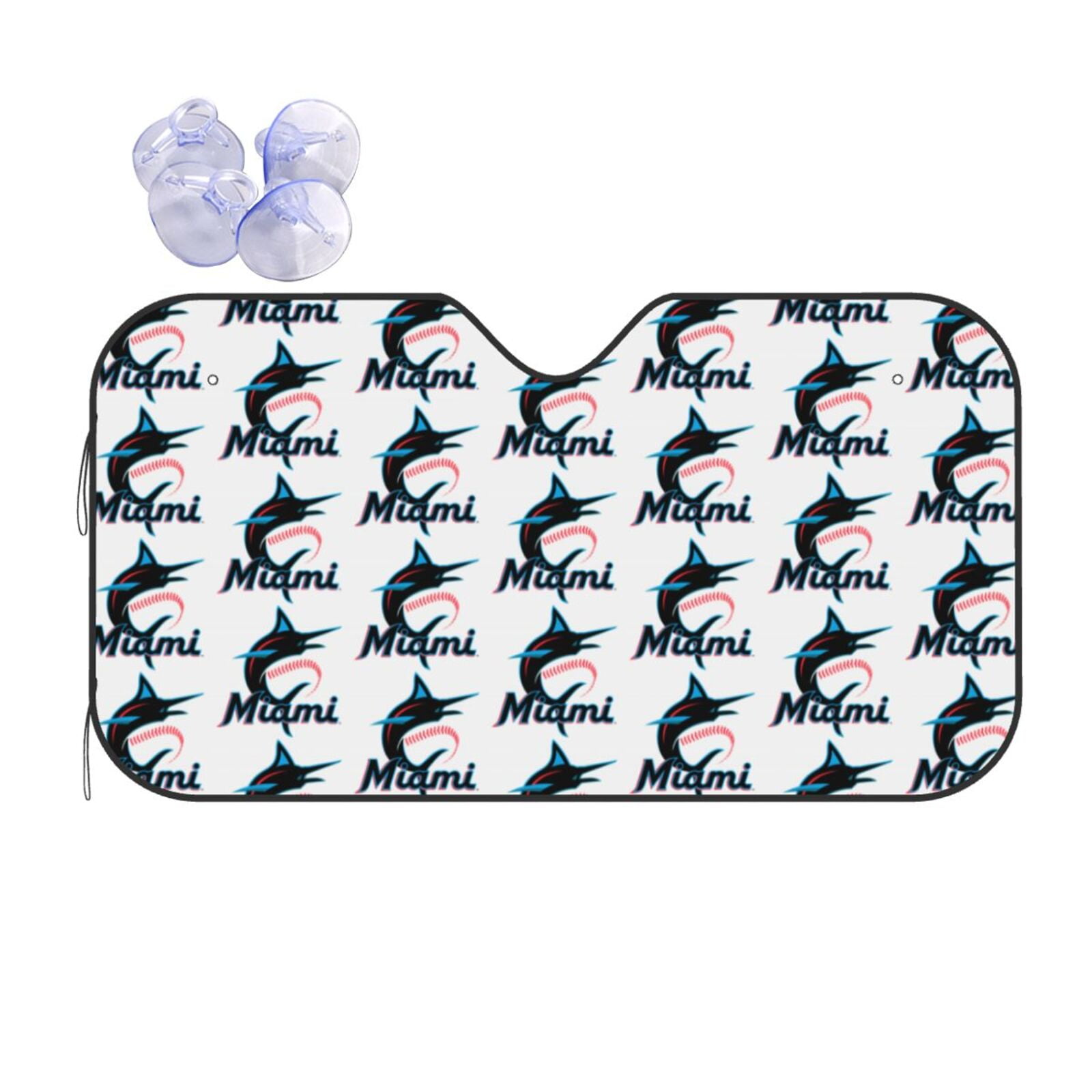 M_Marlins 2025 Hard Car Windshield Sunshade - Premium Bubble Aluminum ...