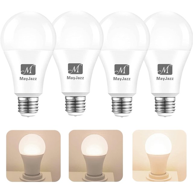 M MayJazz 3 Way Light Bulbs 30 70 100 Watt Equivalent Natural White ...