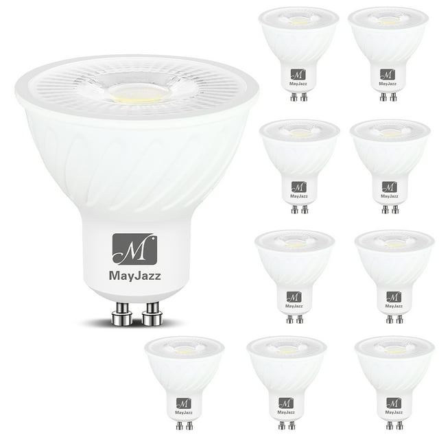 M MayJazz GU10 LED Bulbs Dimmable,5000K Daylight 550LM Track Light Bulb ...