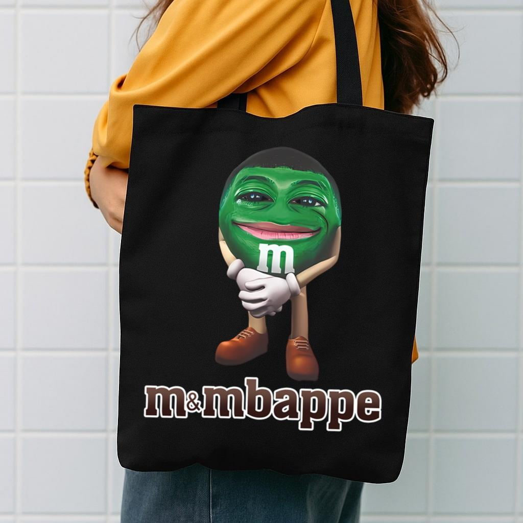 M&Mbappe Kylian Mbappe Funny Meme Tote Bag, Mbapp® Funny M and M Bag ...