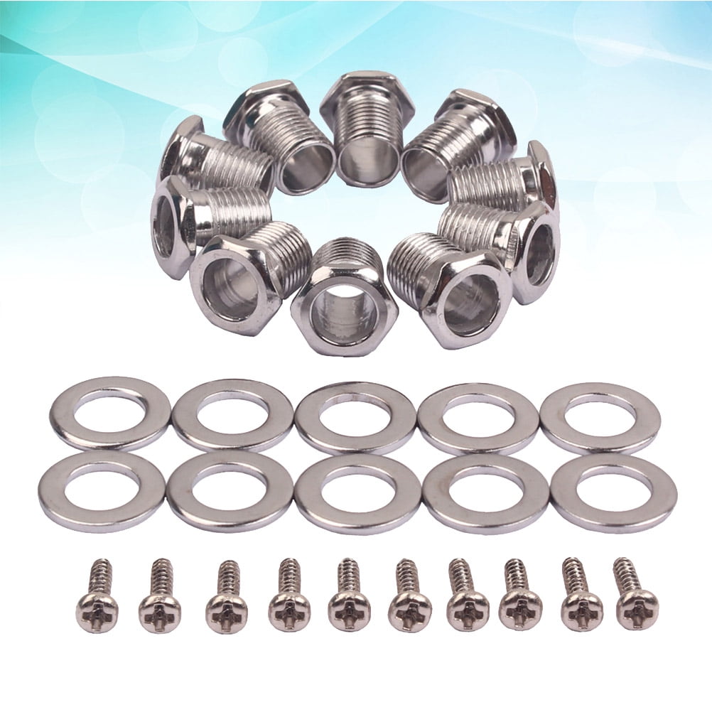 M Metal Hex Threaded Bushing for Guitar Tuning Peg Ferrules Mounting ...